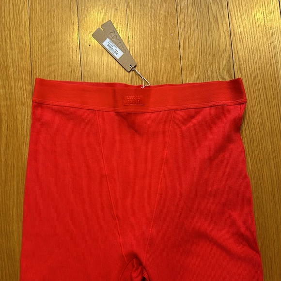 SKIMS | Pants & Jumpsuits | Skims Cotton Rib Leggings In Ruby New ...